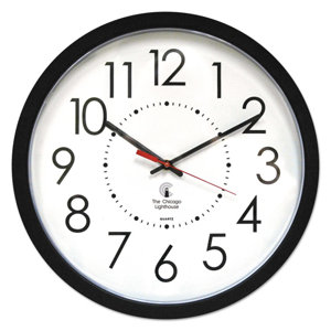 Chicago Lighthouse For The Blind Electric 14.5" Wall Clock & Reviews ...