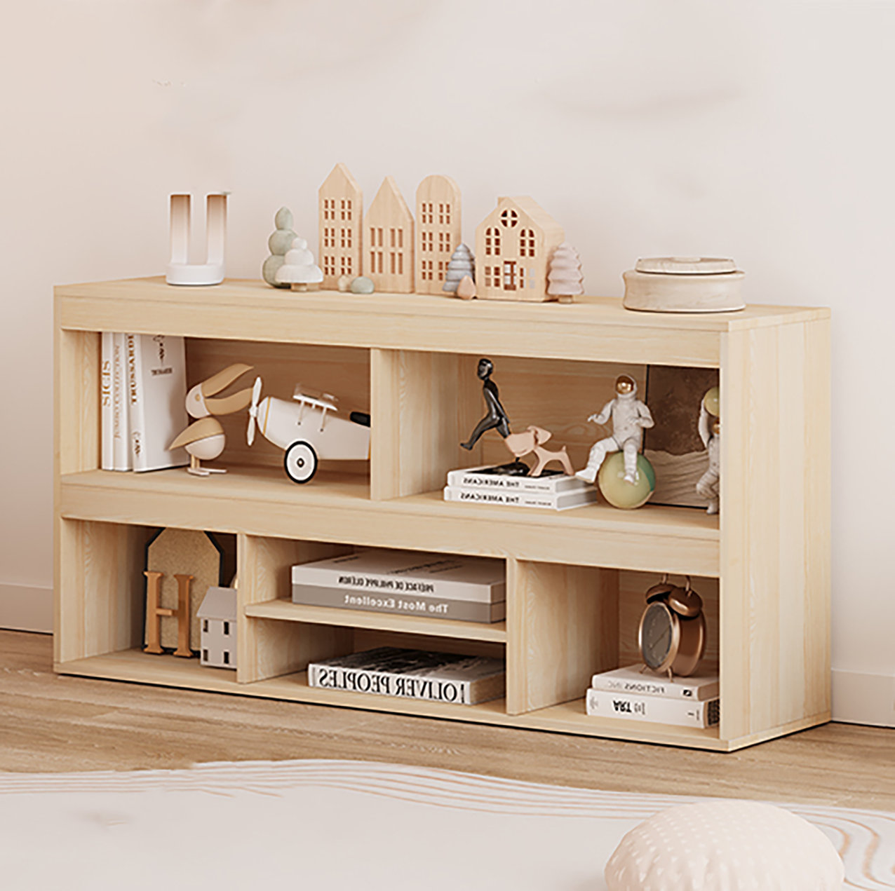 Union Rustic Wooden Open Bench Style Children's Bookcase Without Drawer ...