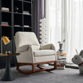 Red Barrel Studio® Lanxton Solid Wood Rocking Chair | Wayfair