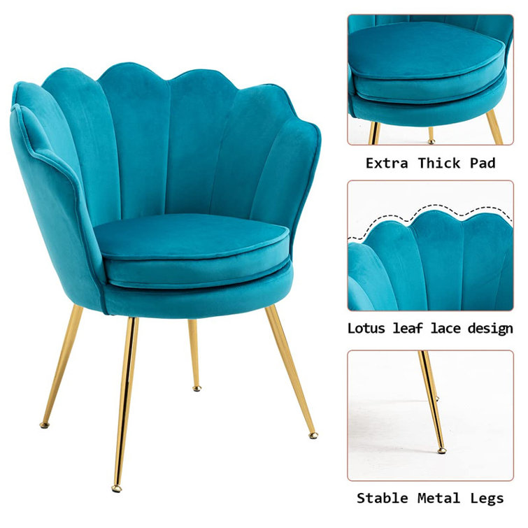 Mercer41 Vernall Velvet Barrel Chair | Wayfair