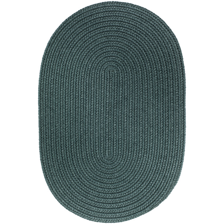 August Grove® Smyth Handmade Braided Teal Rug & Reviews | Wayfair