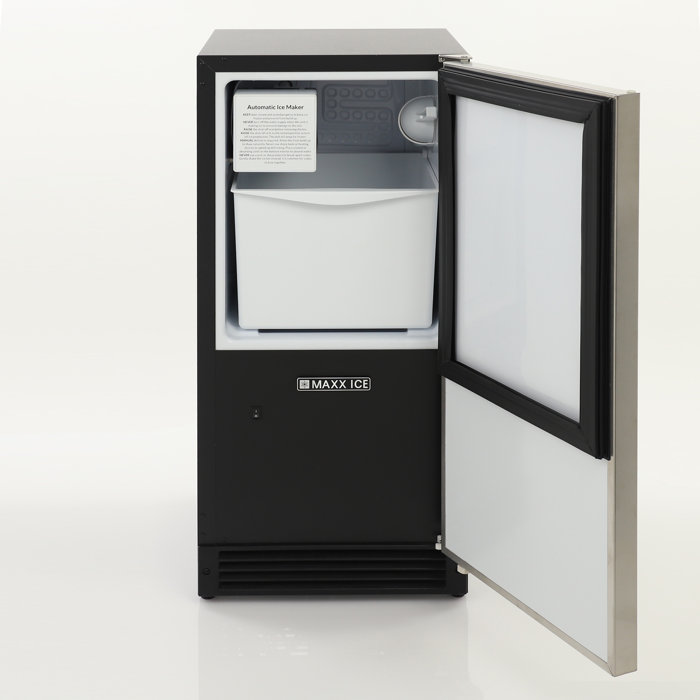 MaxxIce Maxx Ice Shallow Depth Indoor Built-In Undercounter Ice Maker ...
