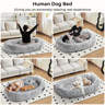 Archie & Oscar™ Marston Human Dog Bed, 72"×48"×10" Human Dog Bed With ...