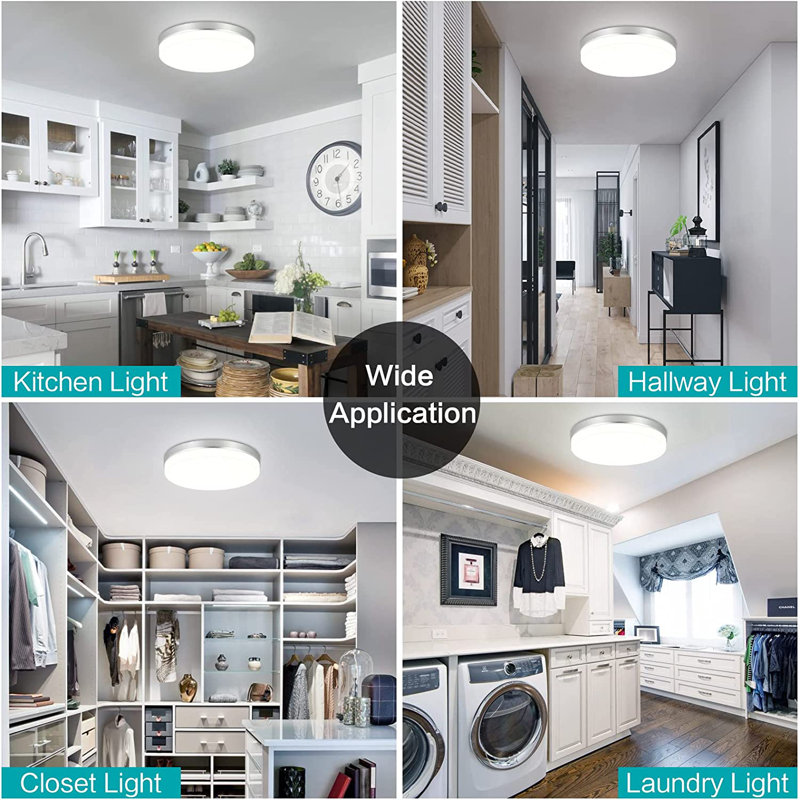 Ebern Designs Navagio 9-inch LED Flush Mount Ceiling Light embedded ...