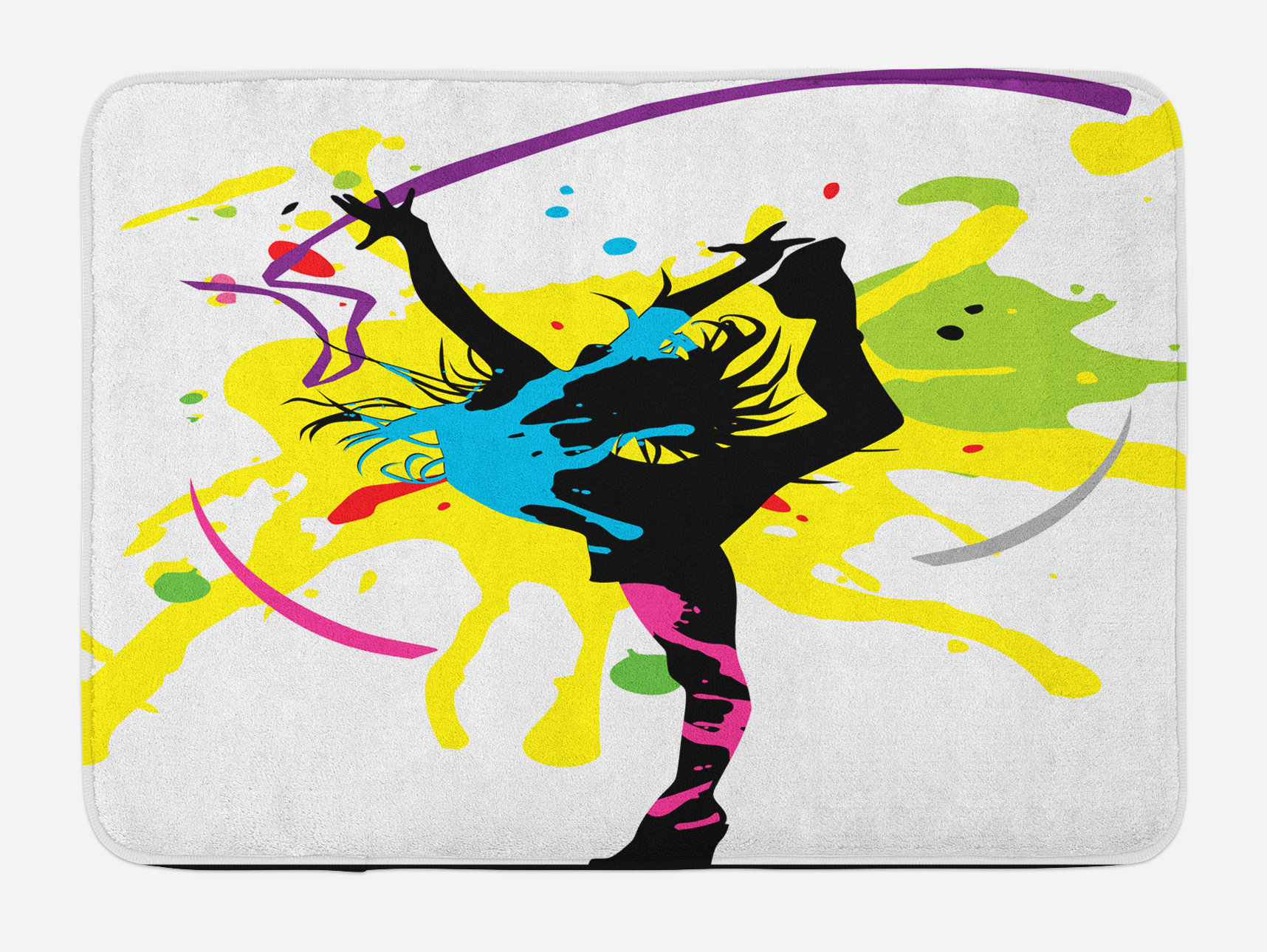 East Urban Home Gymnastics Plush Bath Mat, Dancing Girl Pattern, 30.2 ...