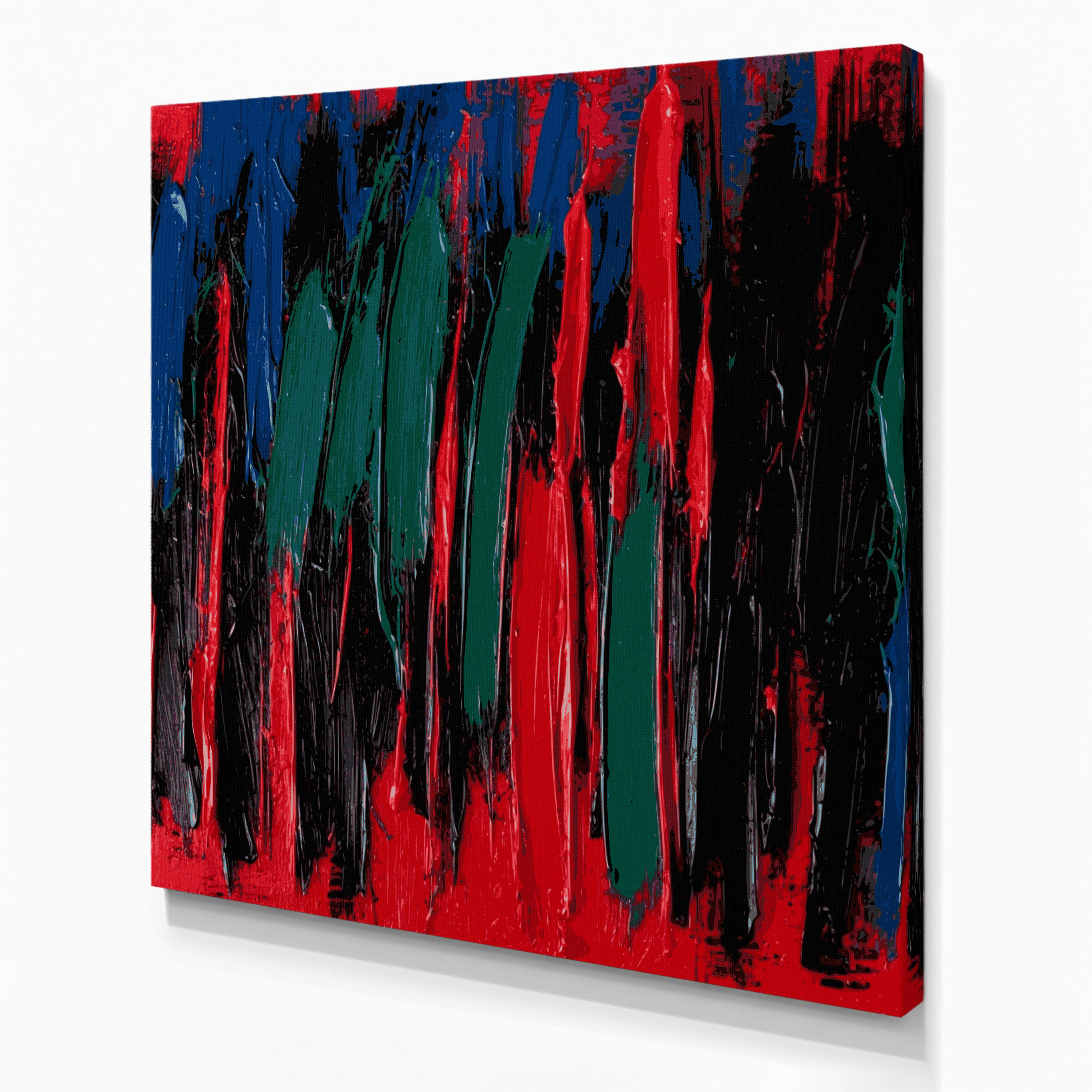 Ivy Bronx Neo Expressionism 6 Black Canvas Wall Art | Wayfair