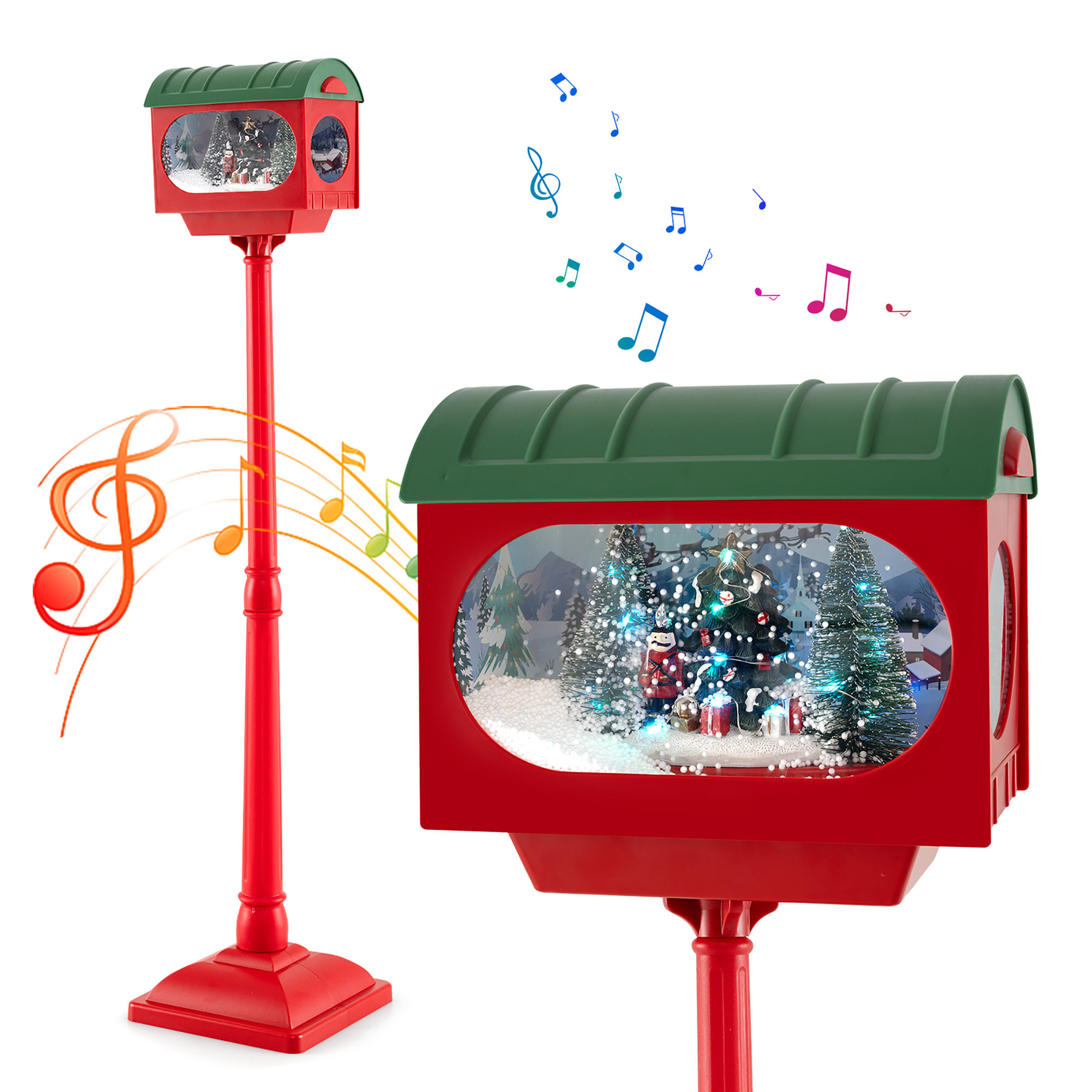 The Holiday Aisle® 5 Ft Christmas Street Lamp Sound Activated Indoor ...