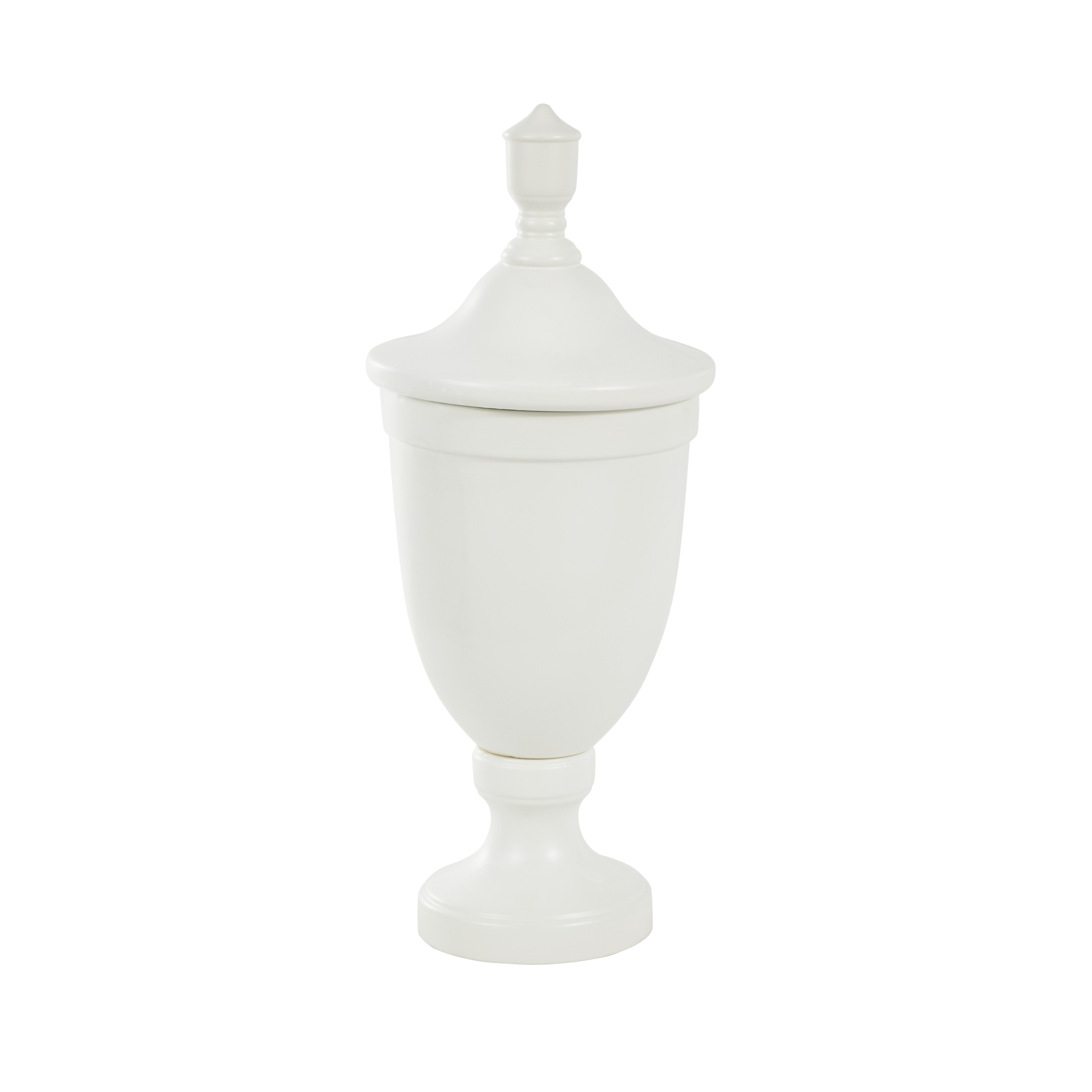 Alcott Hill® Cidni Ceramic Fluted Urn Shaped Decorative Jars with Lid ...