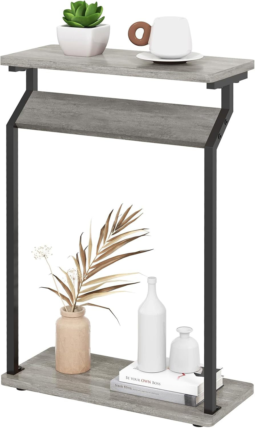 17 Stories End Table for Couch, Slim Couch Tray Tables, Skinny Thin End ...