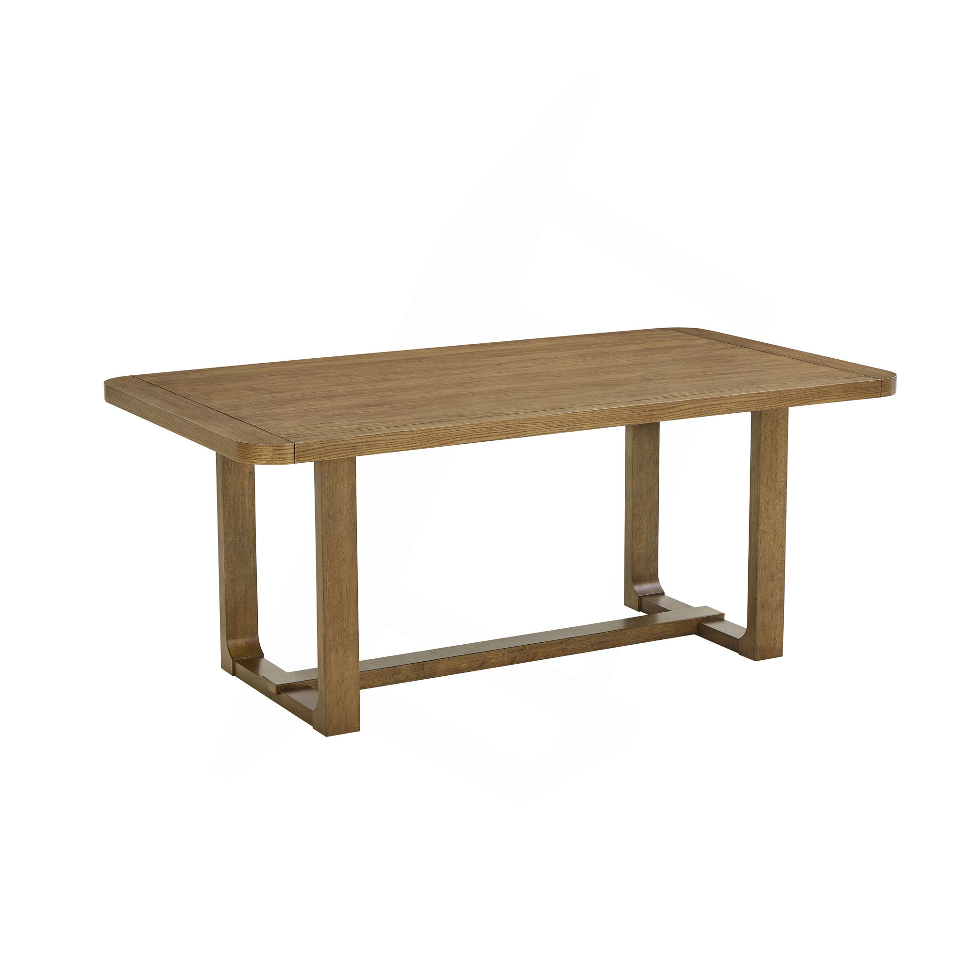 Millwood Pines Darla 66"W Rectangular Walnut Oak Sled Dining Table ...