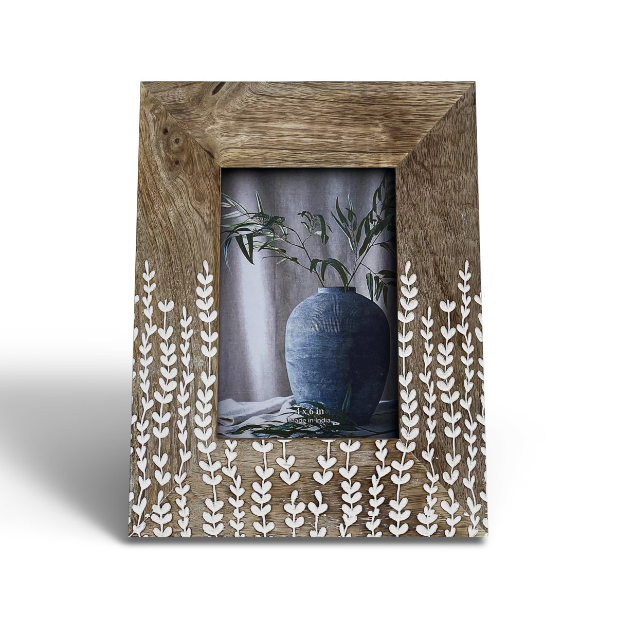 Birch Lane™ Natural Wood Vines Neutral Rectangle Photo Frame | Wayfair