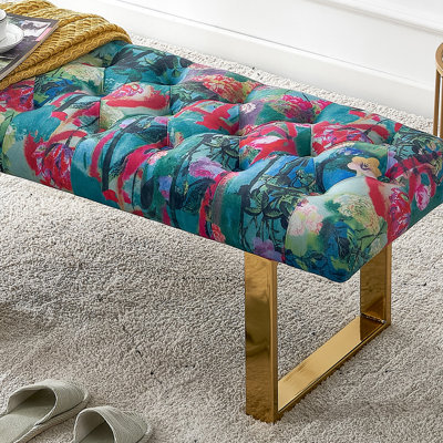 Mercer41 Tauseek 100% Polyester Upholstered Bench | Wayfair