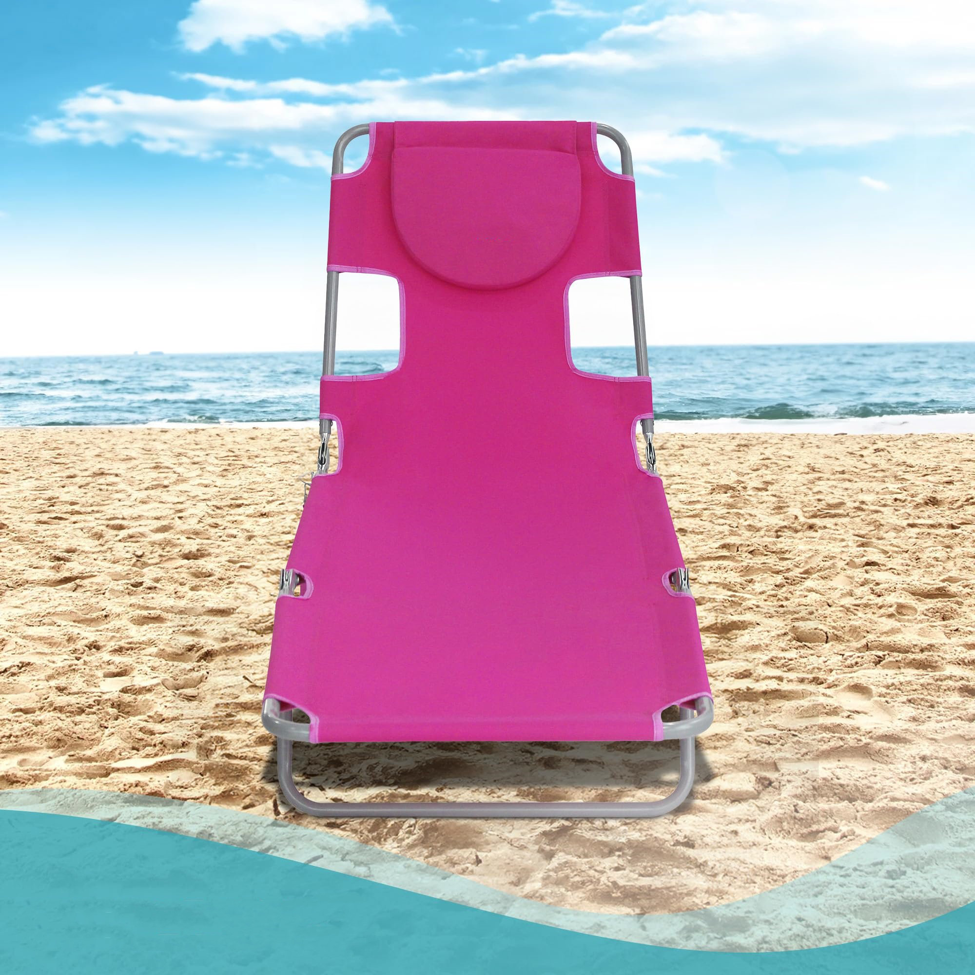 Arlmont & Co. Chaise Lounge Portable Lightweight Reclining Lounger ...