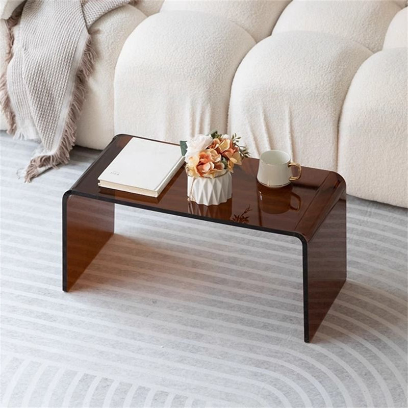 acrylic end table c shape