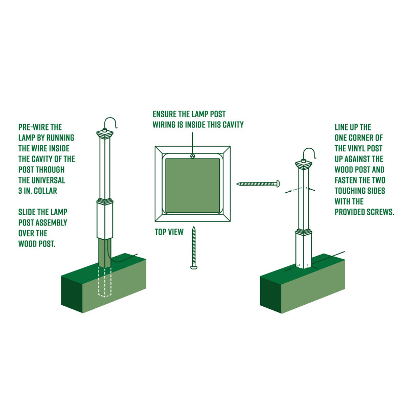 Vita Vinyl Lamp Post (Only) & Reviews | Wayfair