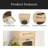 Latitude Run® MDF CREATIVE ROTATABLE ROBOT STORAGE SIDE TABLE, NATURAL ...