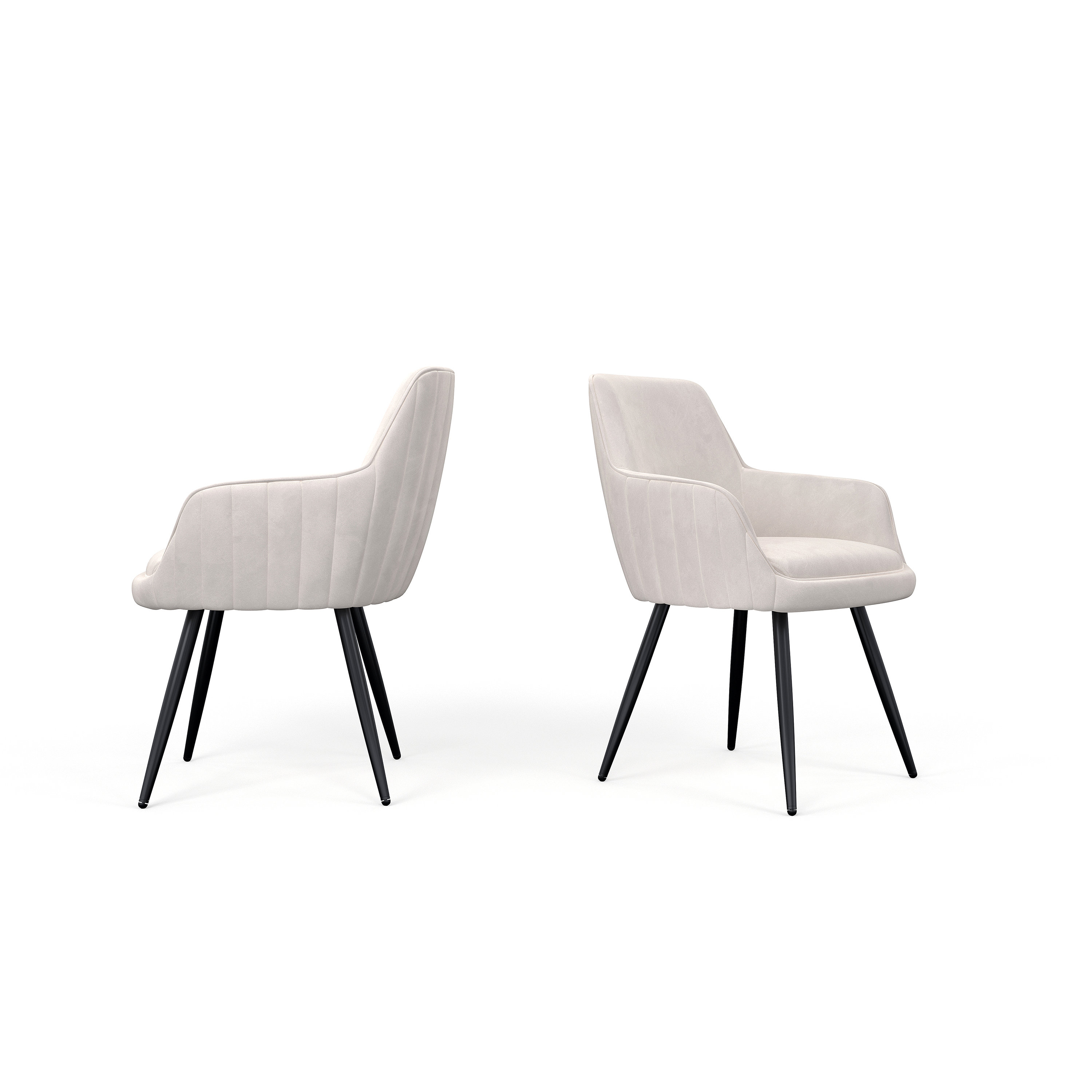 George Oliver Modern Mid-Century Upholstered Accent Chair with Channel ...