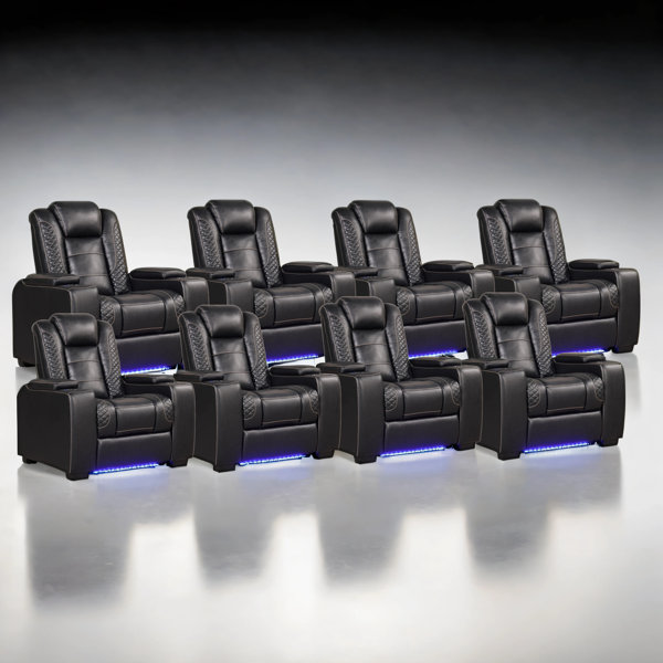 Wildon Home® 40.1'' Adjustable Headrest Power Recliner Man Cave Home ...