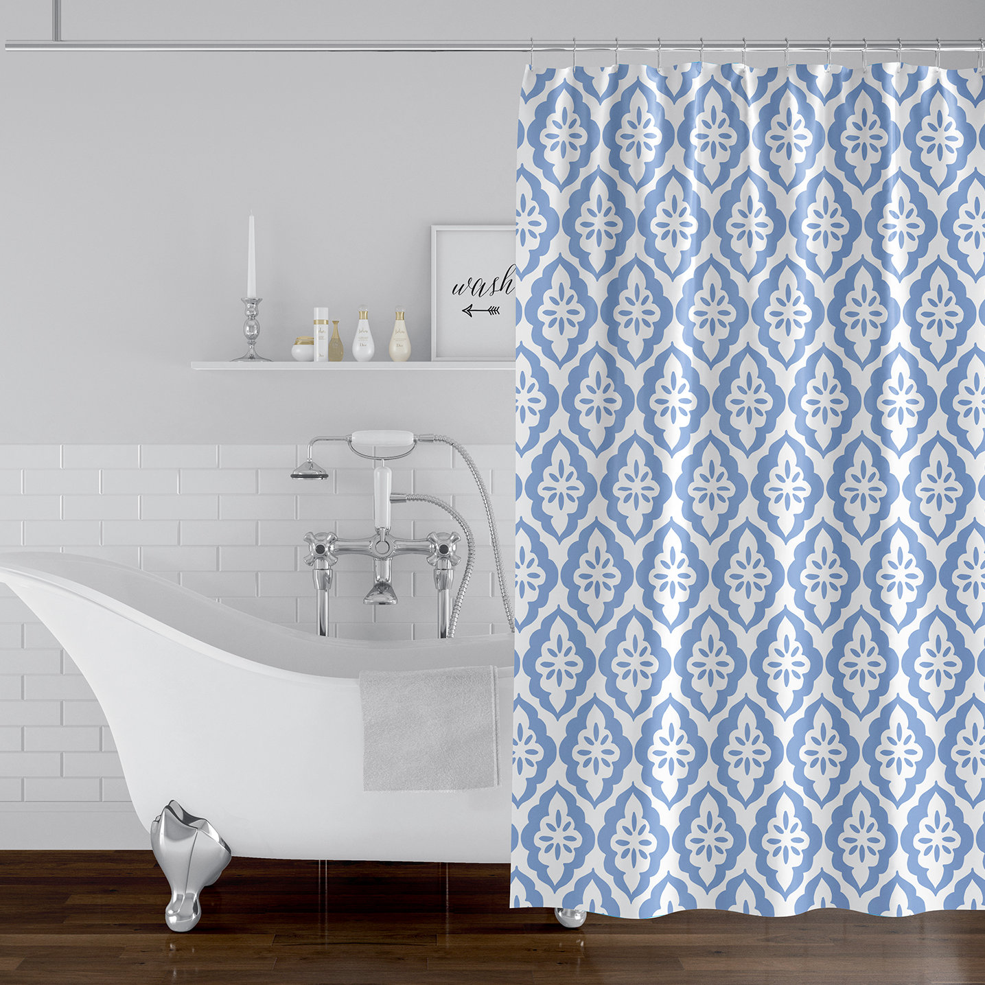KAVKA DESIGNS Greco Geometric Shower Curtain | Wayfair