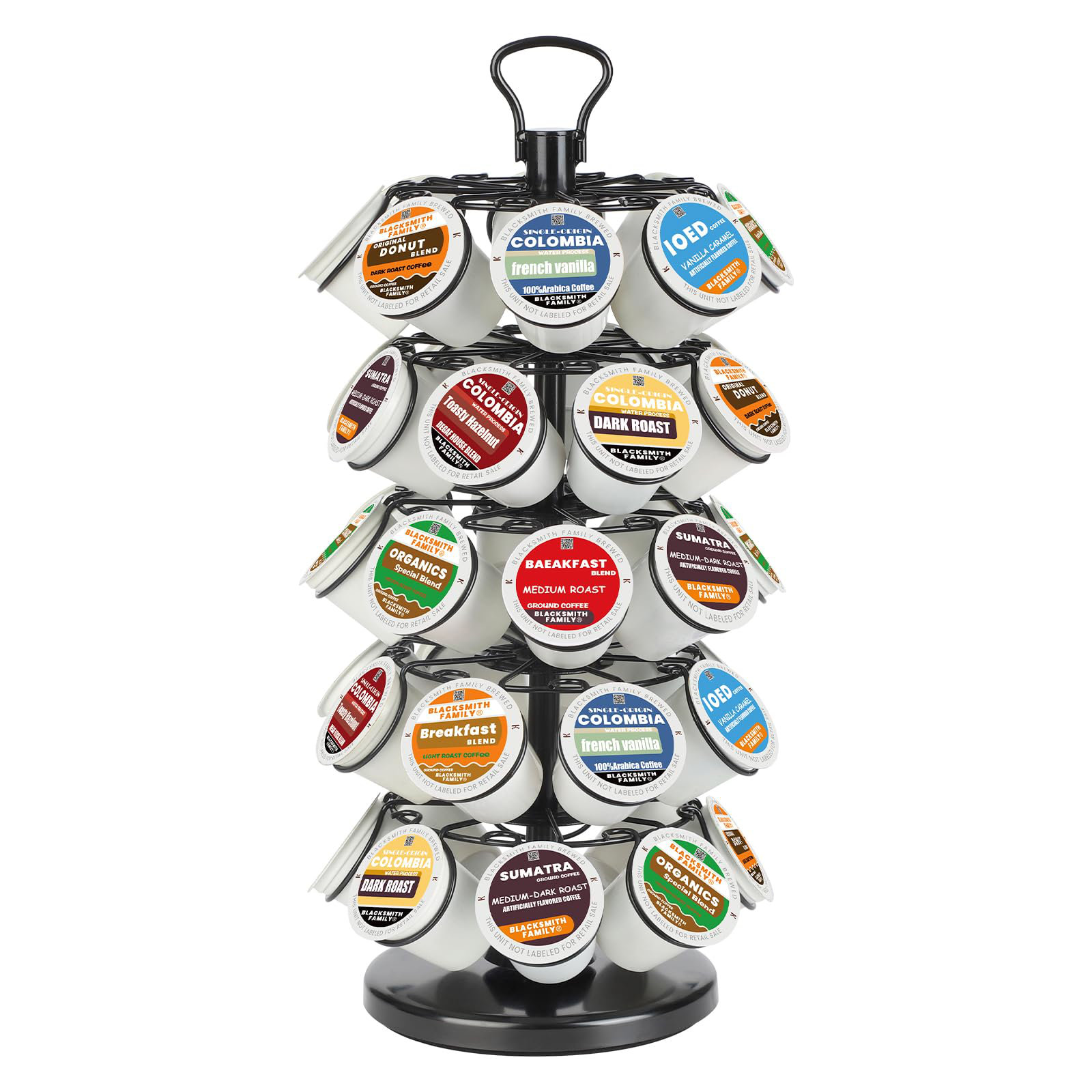 TOP OUT MIAMI, LLC 40 Coffee Pods Capacity Rotating Rack, Coffee Pod ...
