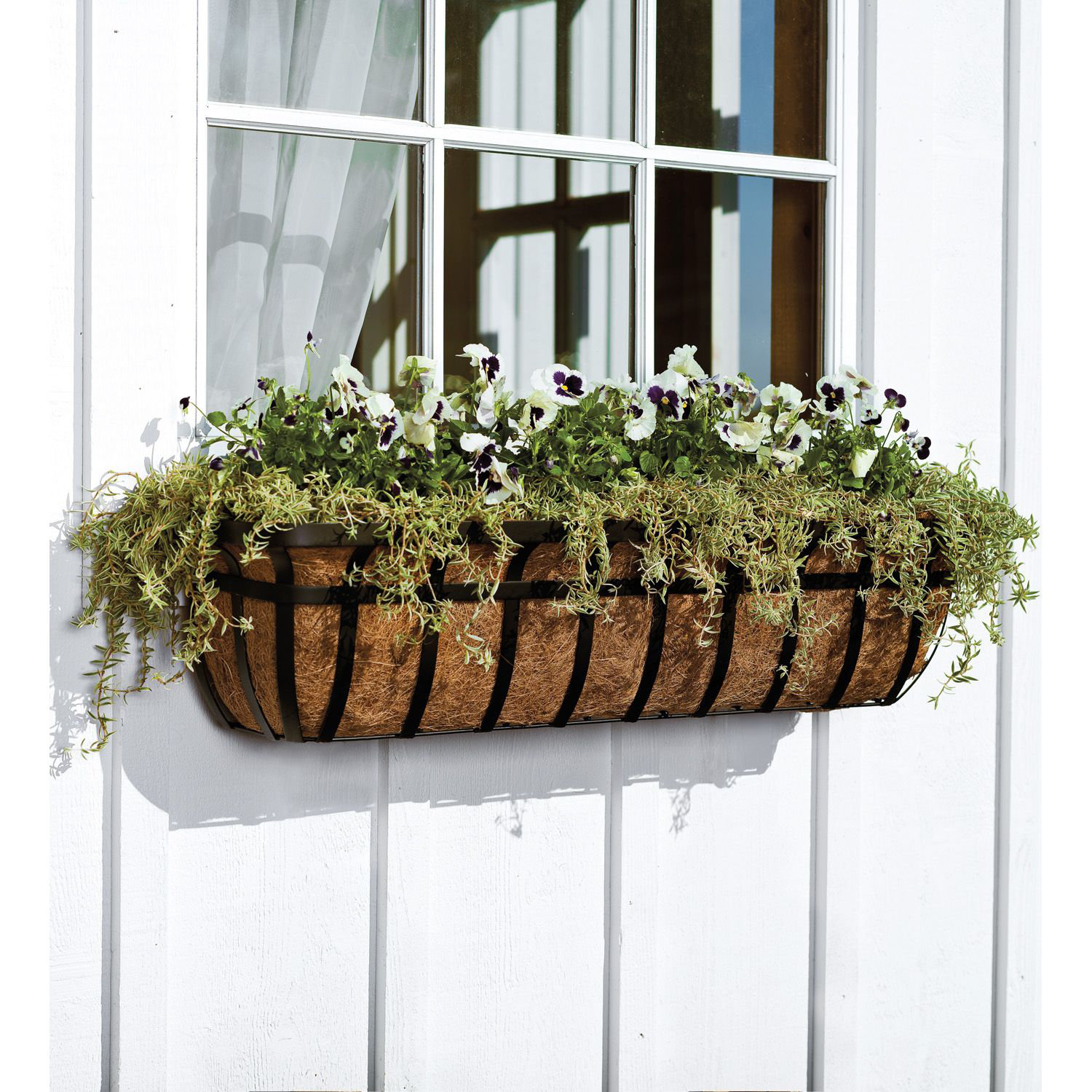 Gracie Oaks Ajalae English Hay Basket Metal Box Window Planter ...