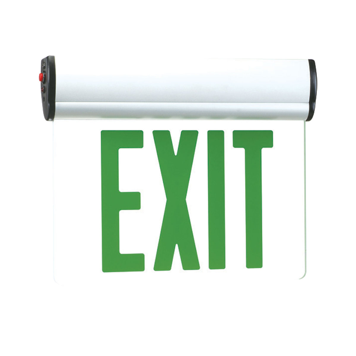 RP Lighting + Fans Burton 13" Red LED Single Face Edge-Lit Exit Sign ...