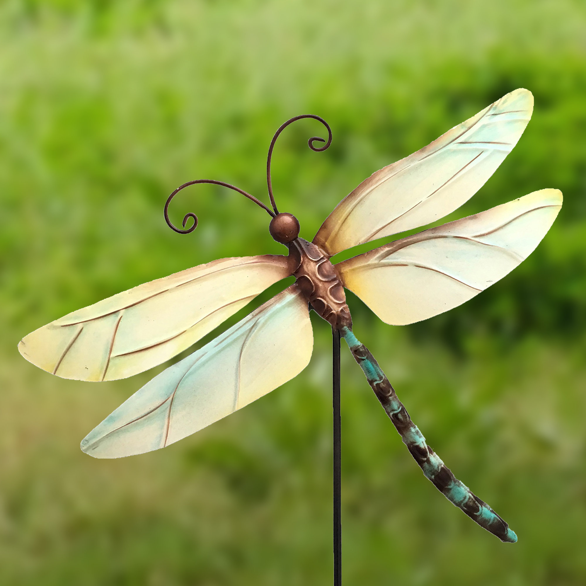 August Grove® Strawser Pearl Dragonfly Garden Stake & Reviews | Wayfair