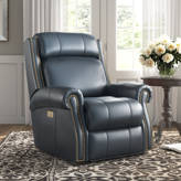 Red Barrel Studio® Domingo Genuine Leather Power Recliner With Wingback ...