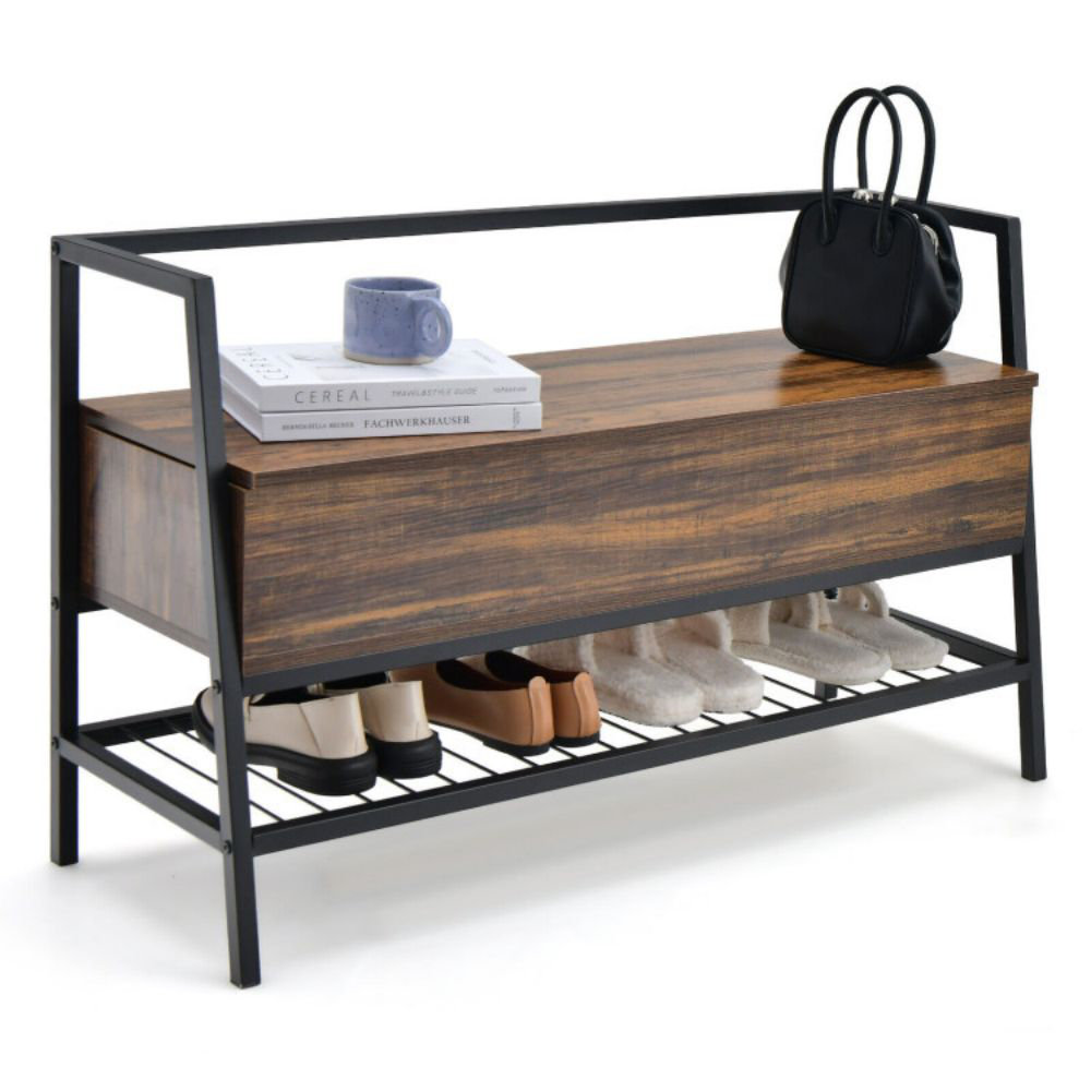 17 Stories Wandra Industrial Shoe Bench Rack Organizer Withpremium Gas ...