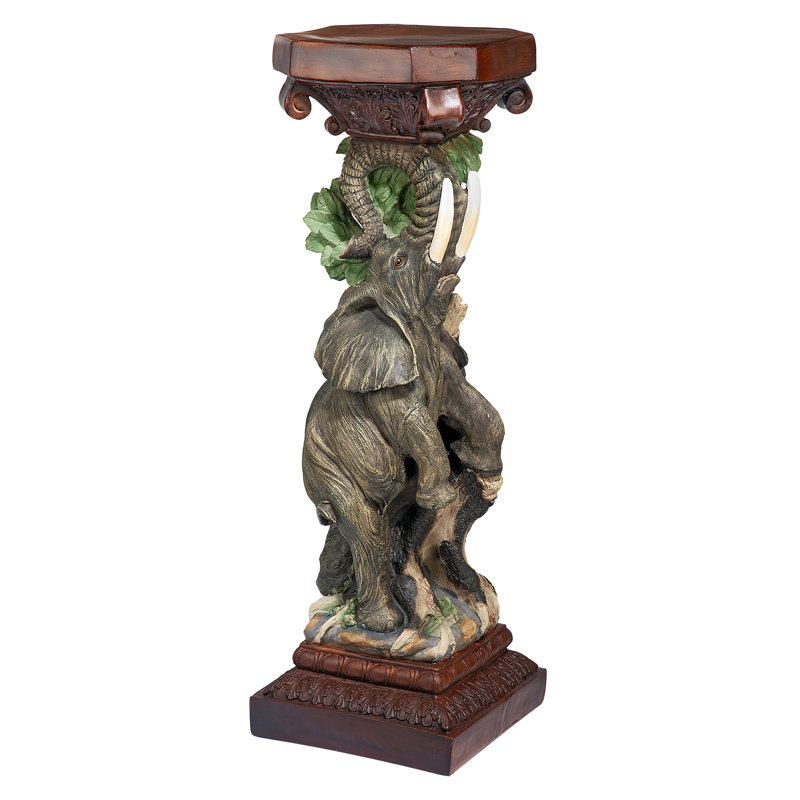 Design Toscano The Elephant's Triumph Pedestal Plant Stand & Reviews ...