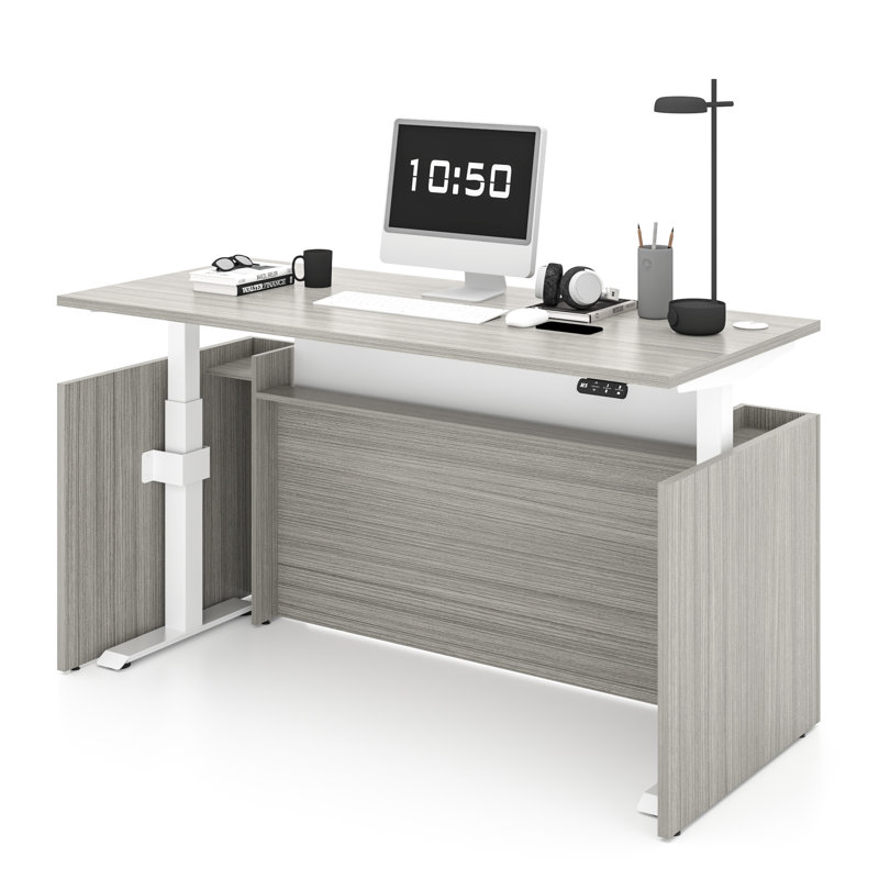 Inbox Zero Adjustable Executive Desk | Wayfair