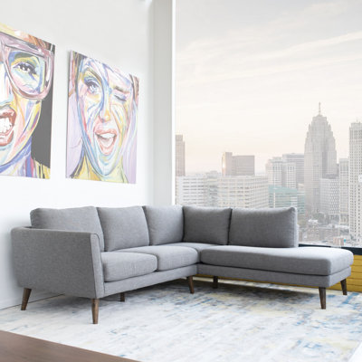 Mercury Row® Tollison 2 - Piece Upholstered Sectional & Reviews | Wayfair