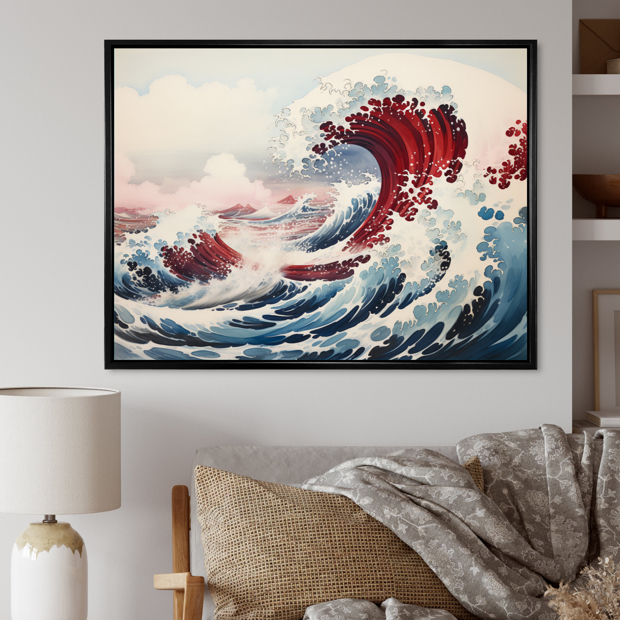 Rosecliff Heights Masterpiece The Red Great Of Kanagawa IV - Nautical ...
