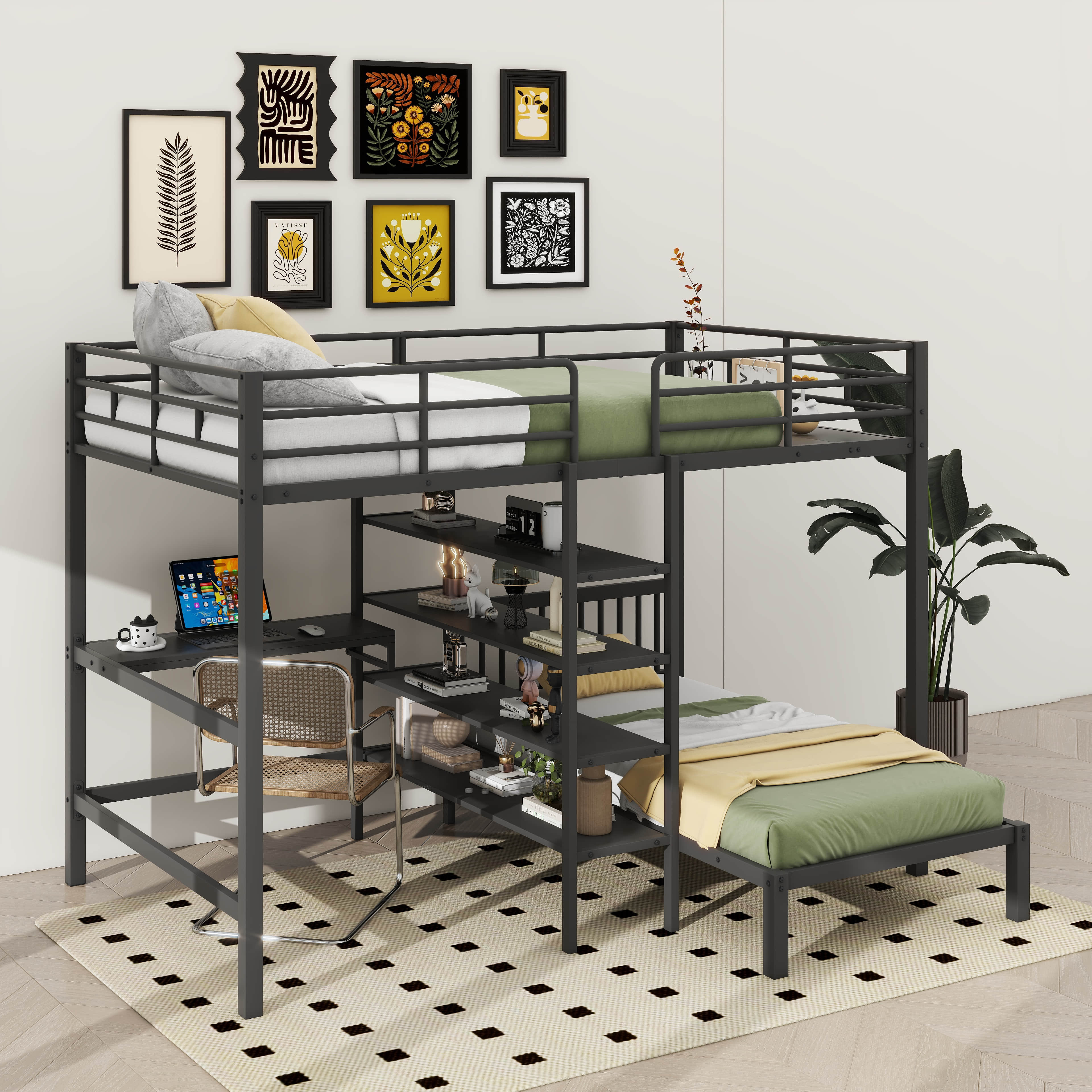 Isabelle & Max™ Full-Sized Metal Bunk Bed With Twin-Over Configuration ...