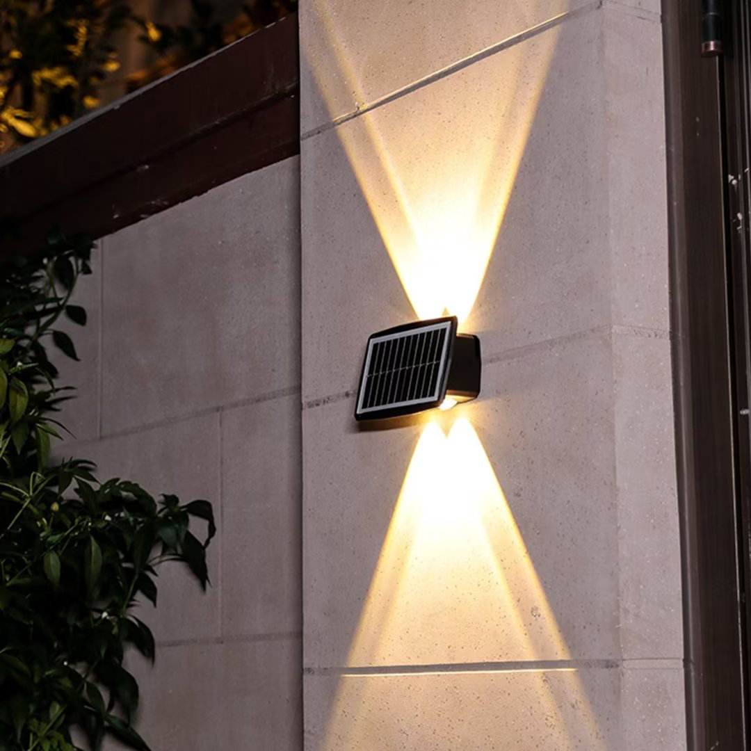 SolarEra 2 - Head LED Solar Powered Dusk to Dawn Outdoor Security Wall ...