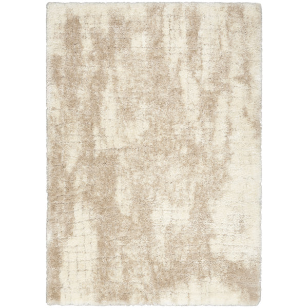 Hokku Designs Sharya Ivory Beige Modern Indoor Rug | Wayfair
