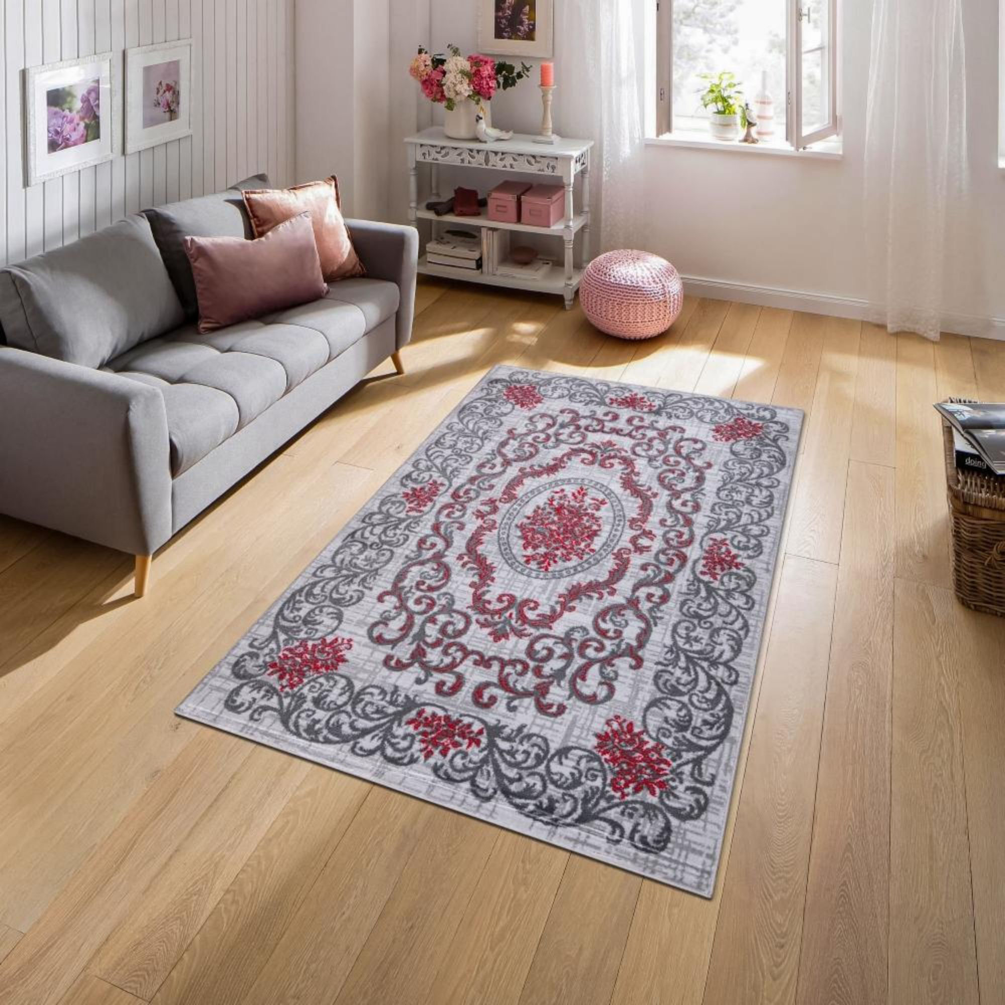 Wrought Studio Carpets For Livingroom, Area Rugs ,Grey-Red - Wayfair Canada