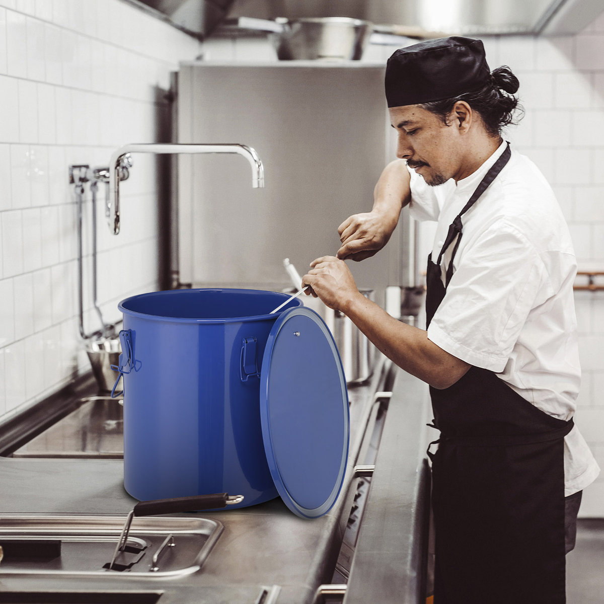 Winado 8 Gallon Fryer Oil Disposal Carbon Steel Fryer Grease Bucket ...