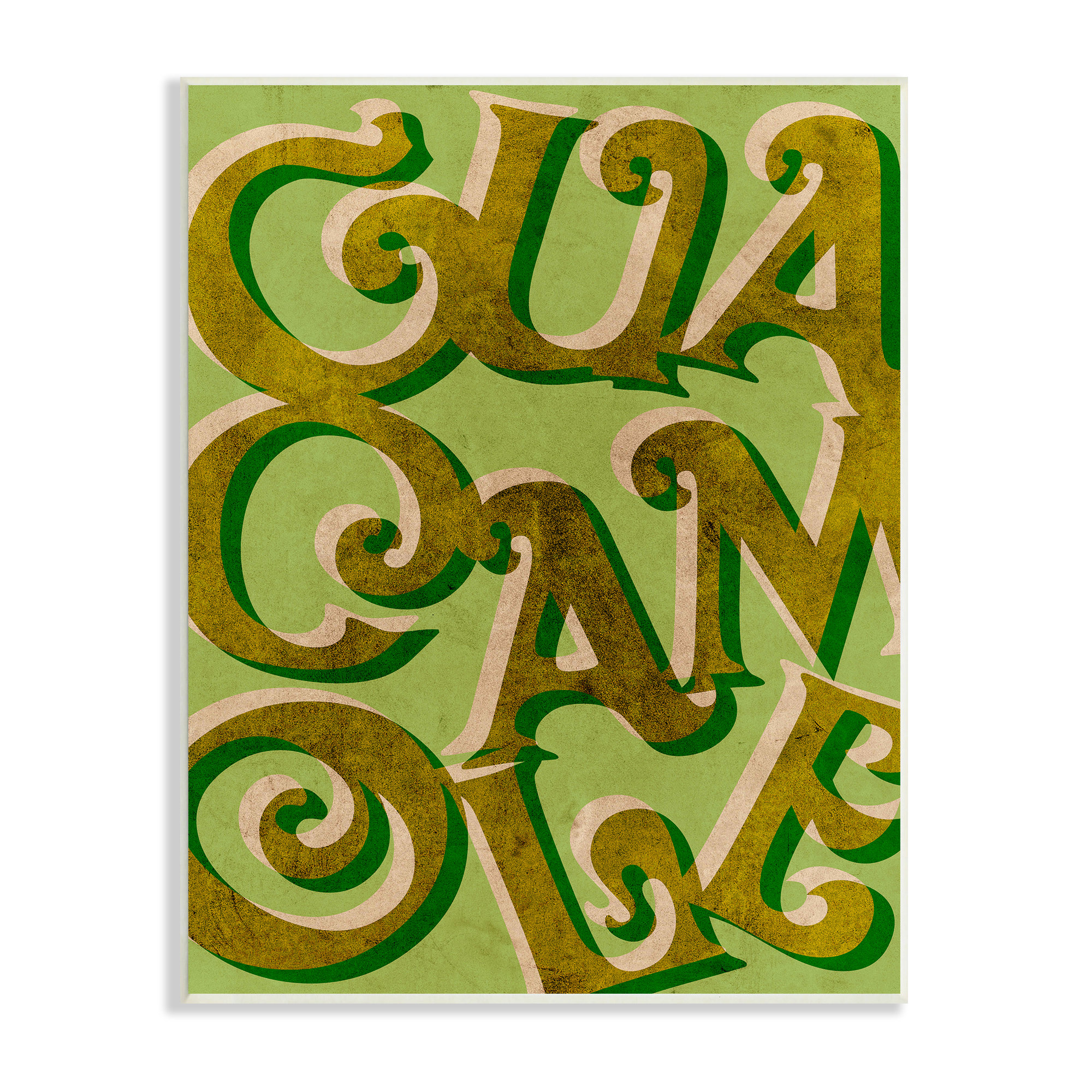 Stupell Industries Whimsical Guacamole Typography Layered Lettering ...