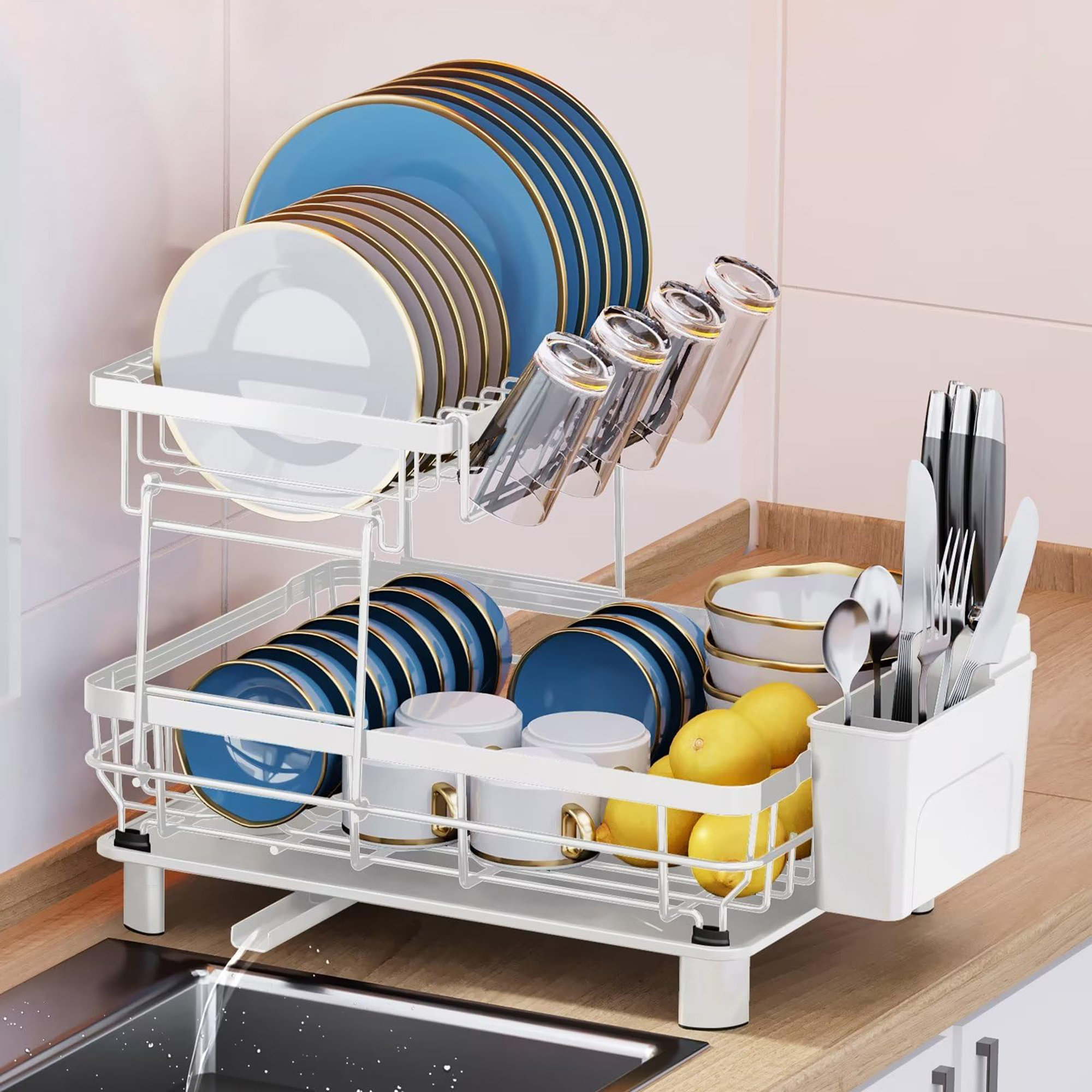 Underyr Stainless Steel Countertop Dish Rack | Wayfair