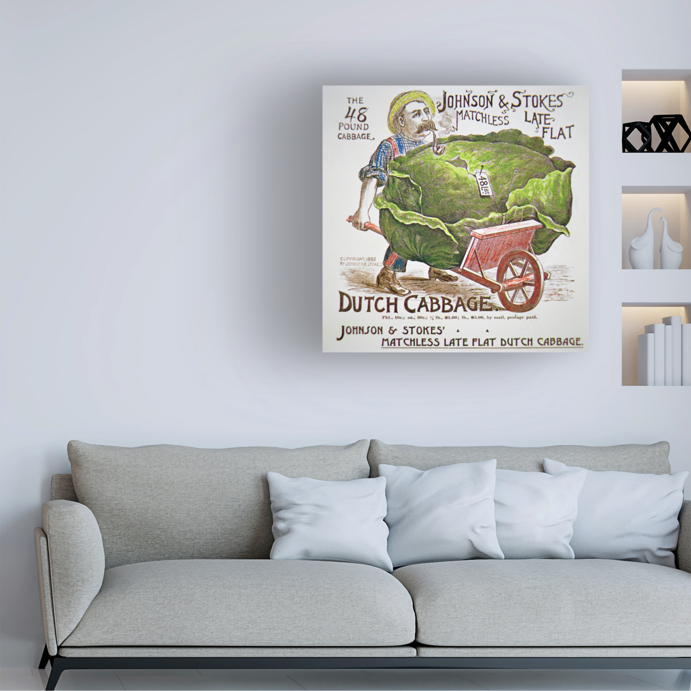Winston Porter American School Dutch Cabbage Advert, 1888 Canvas Art ...