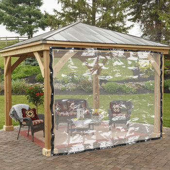 YYBUSHER Outdoor Durable Clear Awning Patio Waterproof PVC Curtain ...
