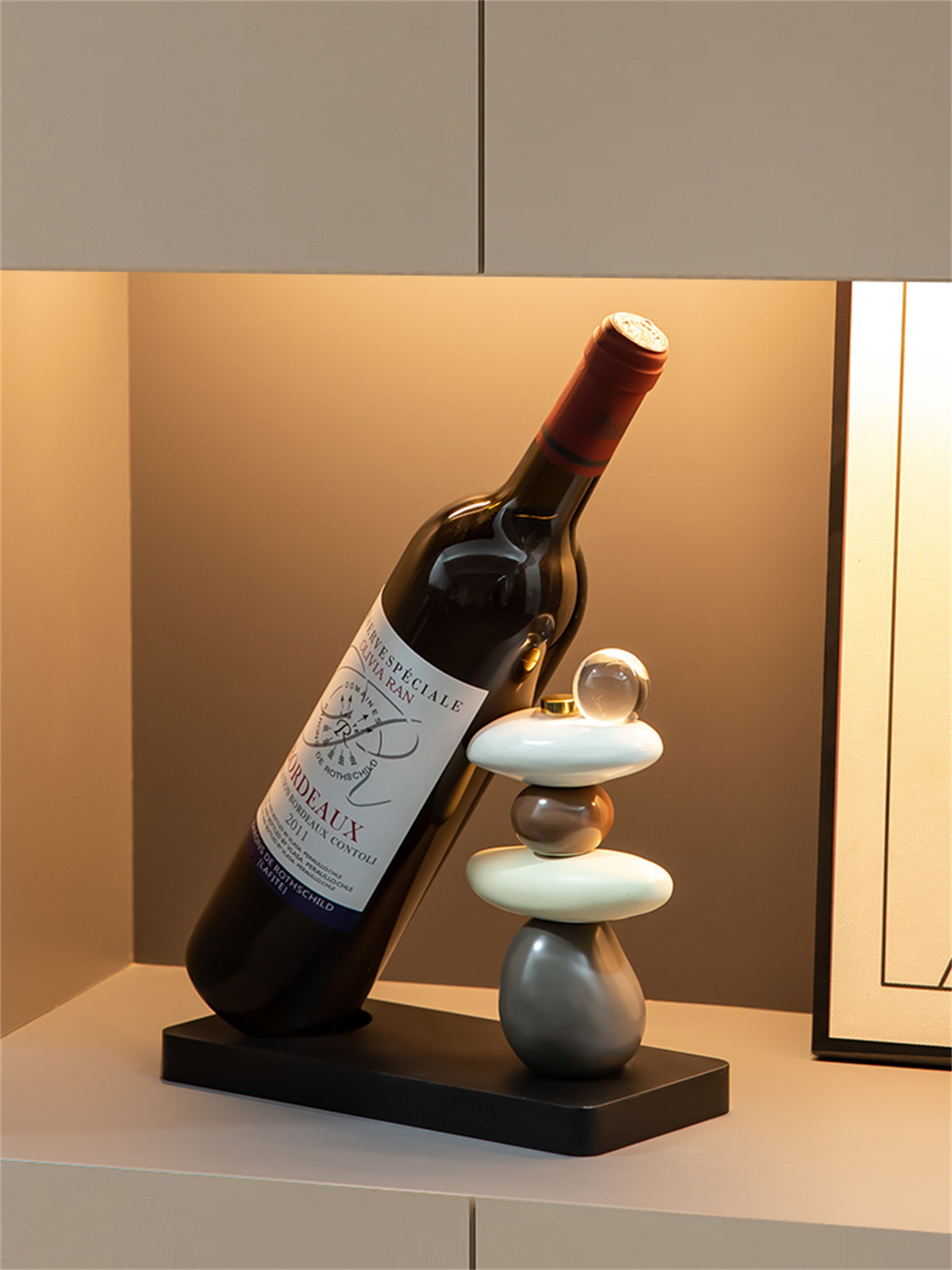Brayden Studio® Abstract Art Wine Rack | Wayfair