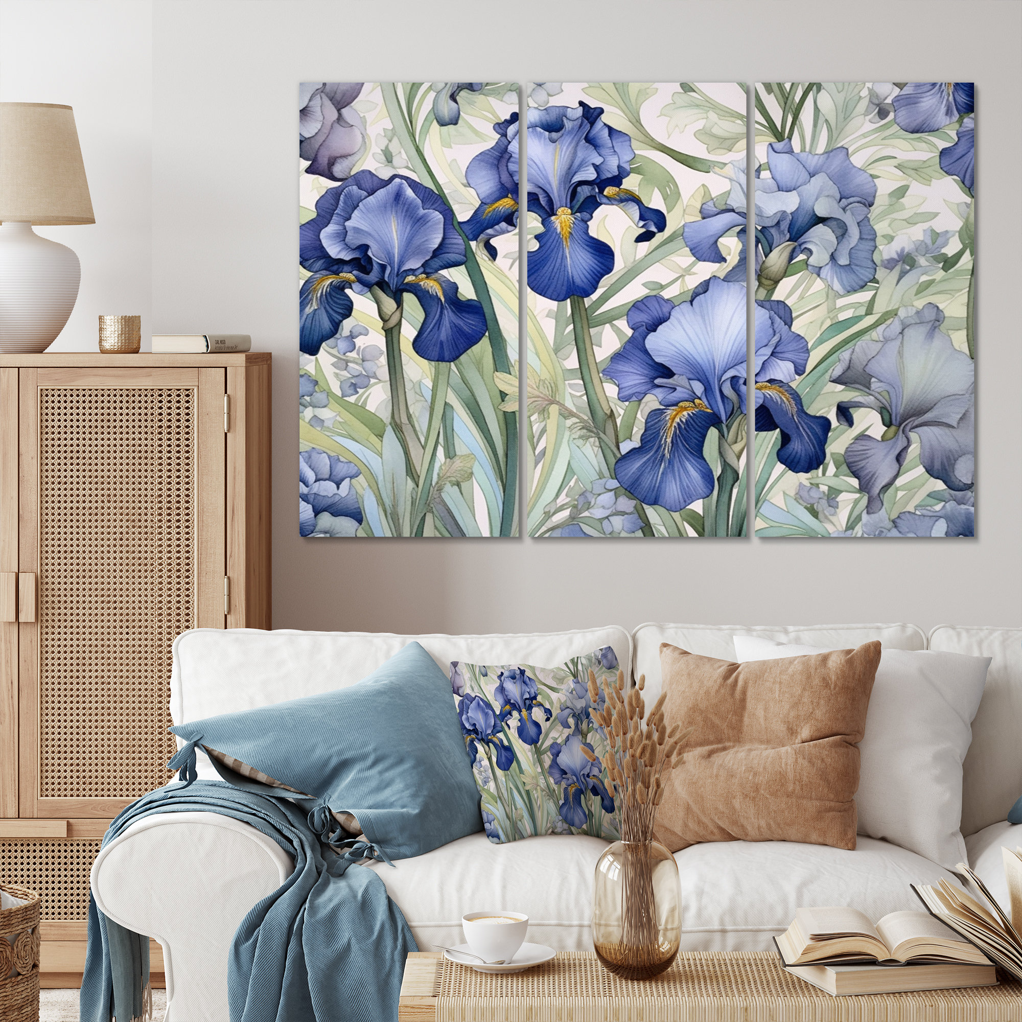 Red Barrel Studio® Purple Green Iris Impressions Flower IV - Irises ...