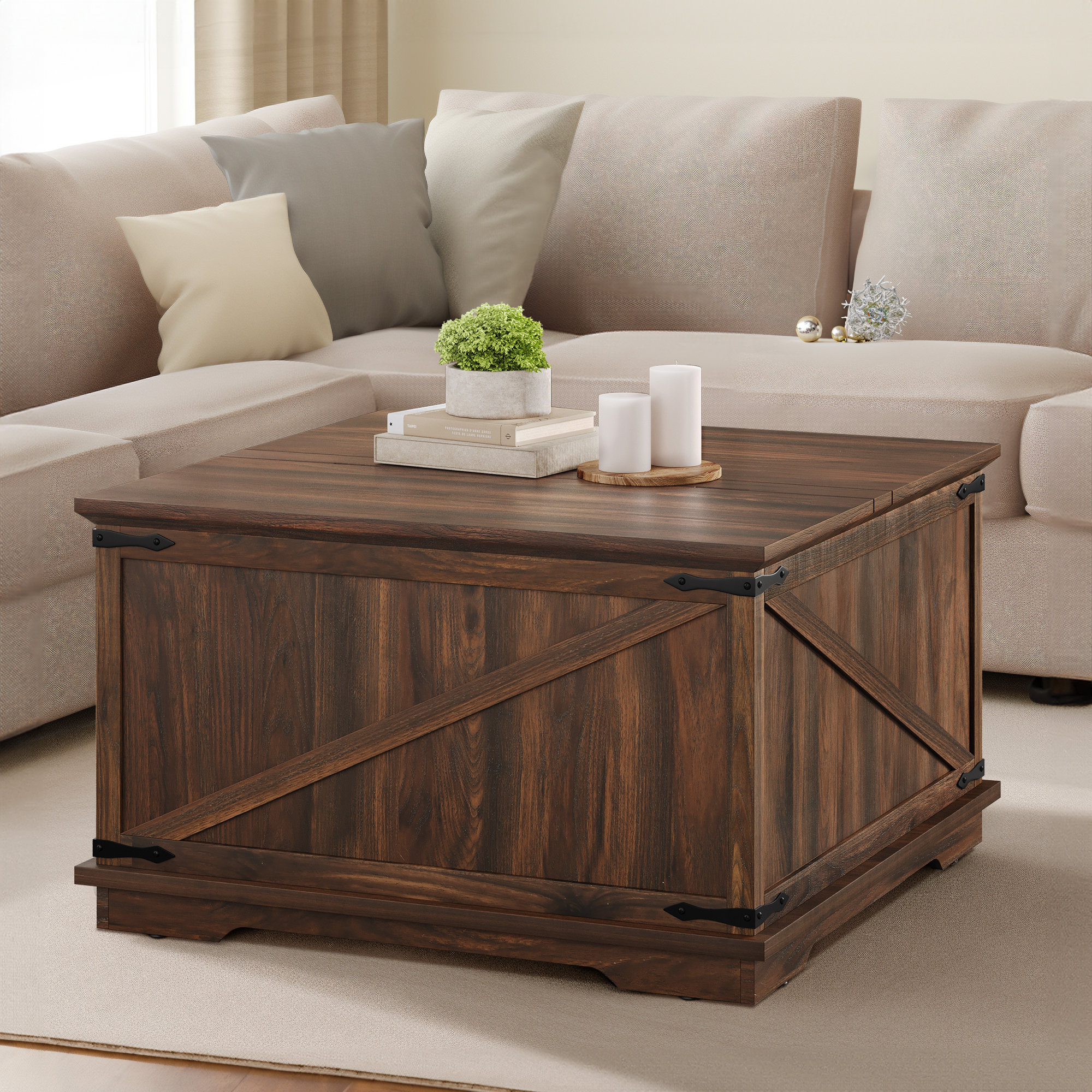 Laurel Foundry Modern Farmhouse Vihaan Farmhouse Lift Top Coffee Table ...