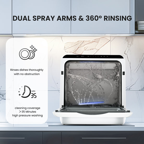 Simzlife Mini Portable Dishwasher Countertop Compact Dishwashers ...