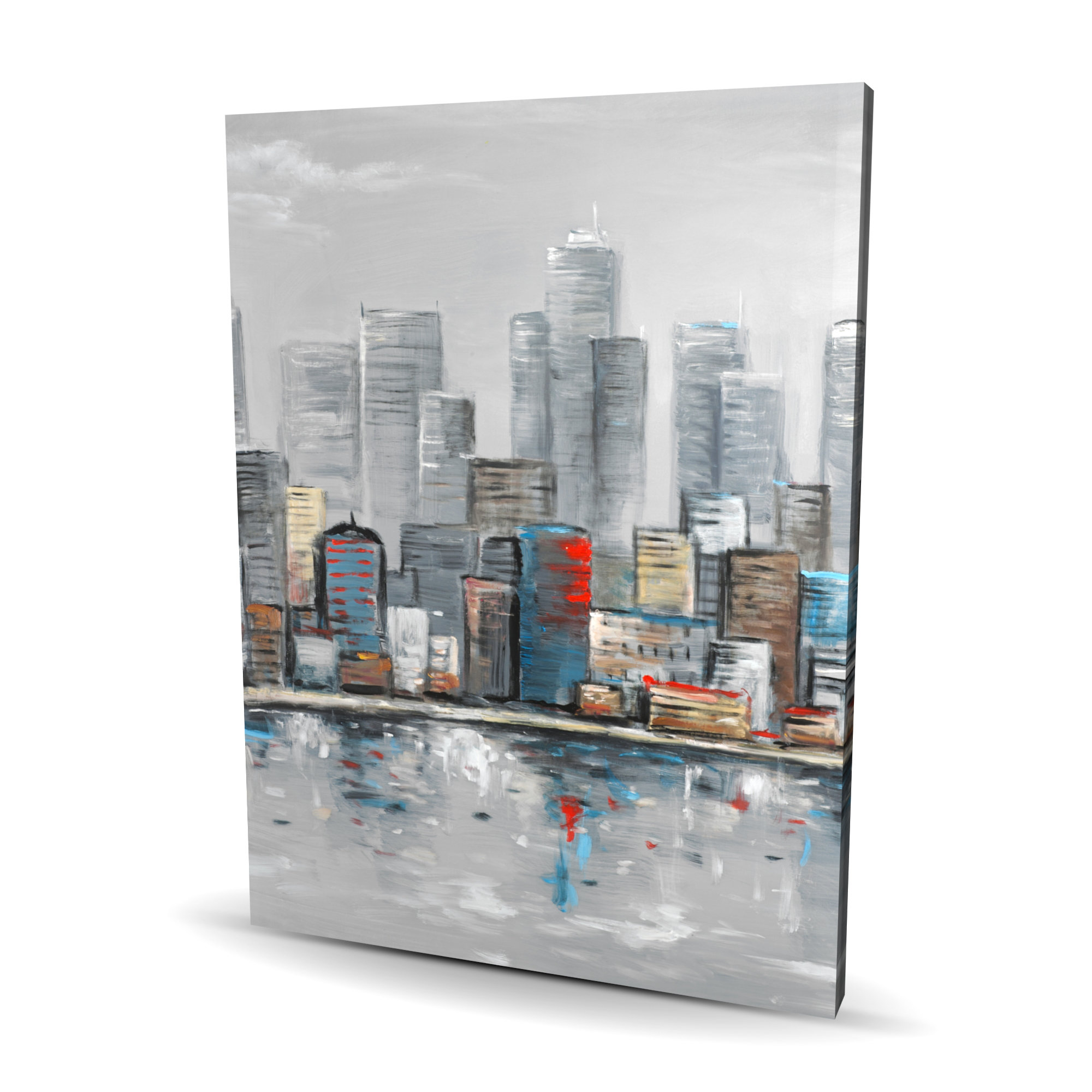 Lark Manor™ Abstract City Skyline - Contemporary Building Canvas Art ...