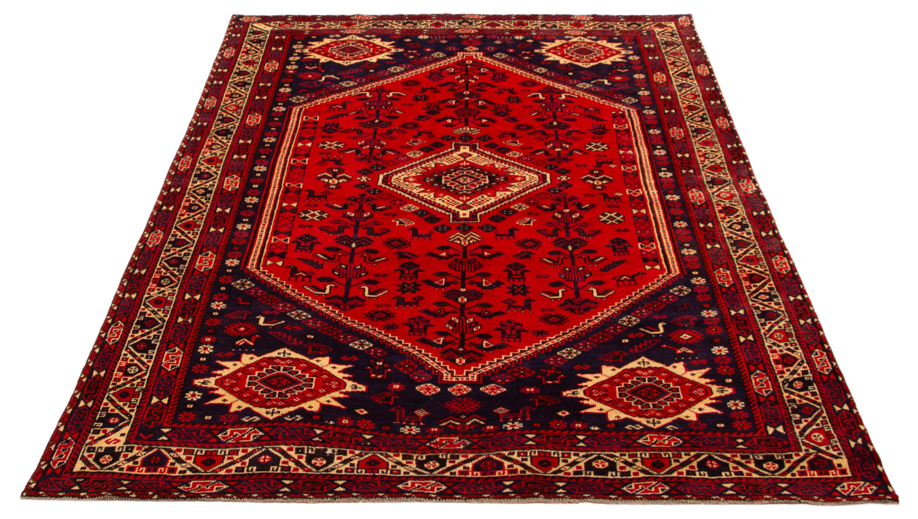 Bungalow Rose One Of A Kind Melis Red 6'9" x 9'10"Area Rug | Wayfair
