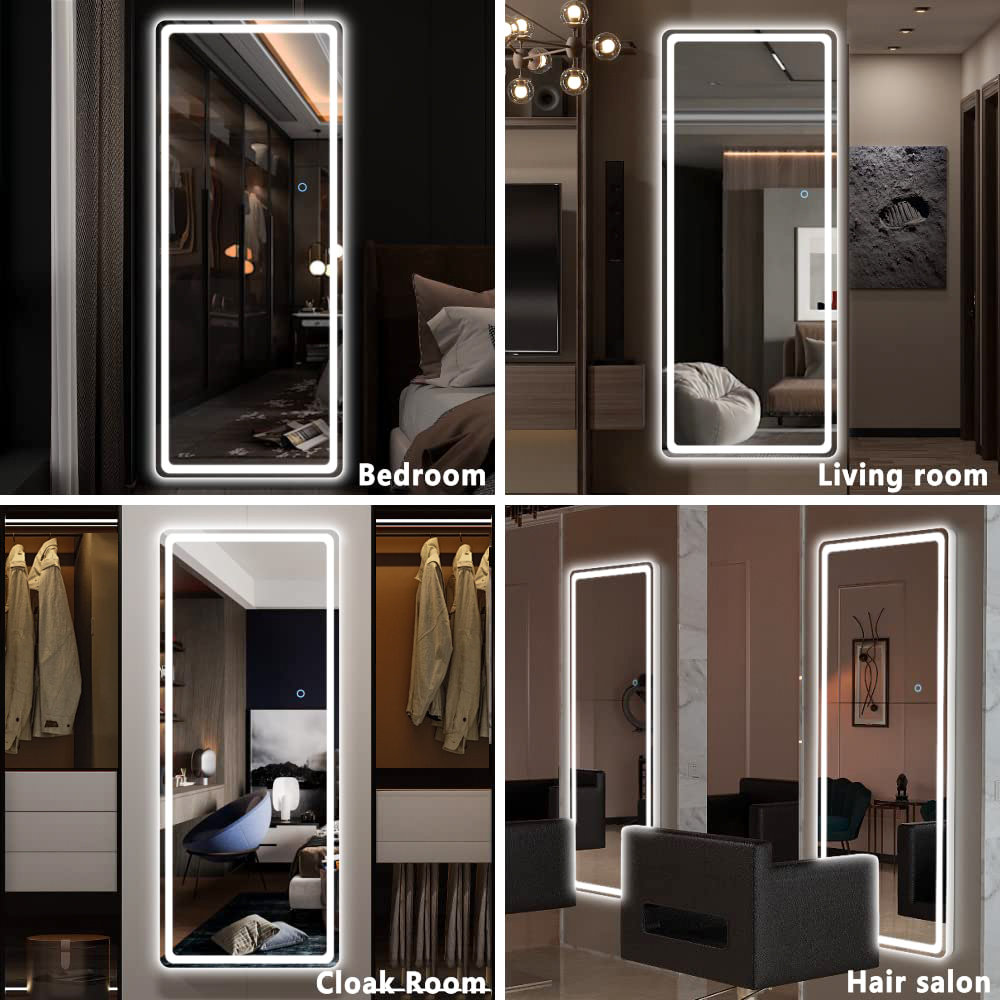 Wrought Studio 44x16 LED Full-Length Dressing Mirror, Light-Up, Over ...