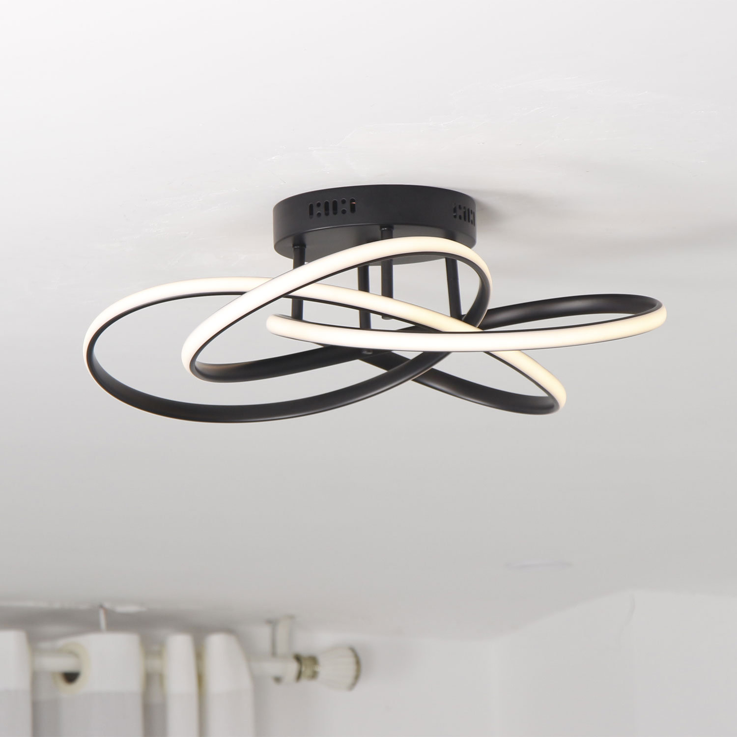 Ivy Bronx Kamorion 1-Light Flush Mount Ceiling LED Switch Dimmable ...